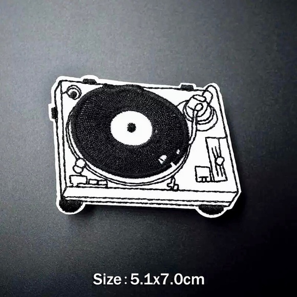 Accessories | Record Player Turn Table Iron On Embroidered Patch | Poshmark